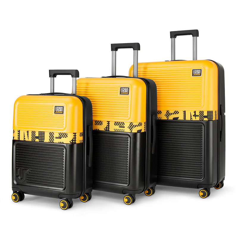 Family Set - Cabin, Medium, Large - Hard Luggage Combo Sundaze Yellow
